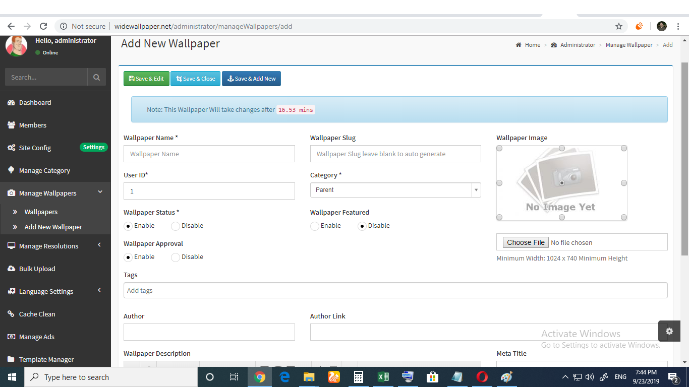 Free Unlimited earning Wallpapers, Photo gallery Website Script for $125 - SEOClerks