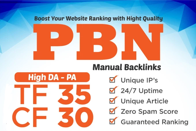 make 4 high trust flow pbn backlinks for $40 - SEOClerks