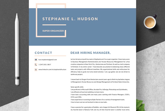 I will do clean attractive resume design CV design for $5 - SEOClerks
