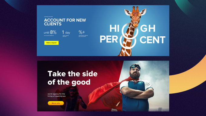 I will design professional web banner, slider, fb ad, flyer for $80 ...