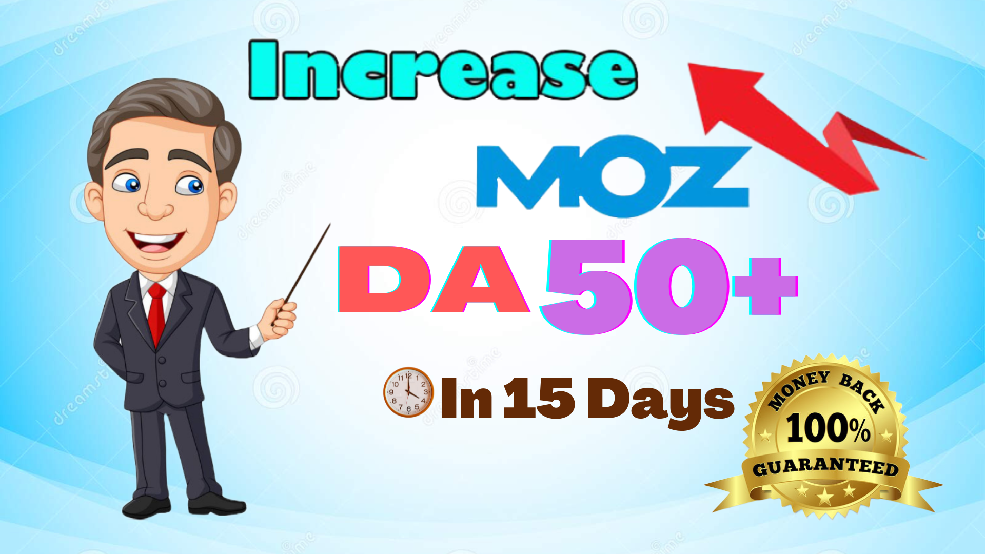 I will increase domain authority moz DA 50plus Within 30 day for $5 ...