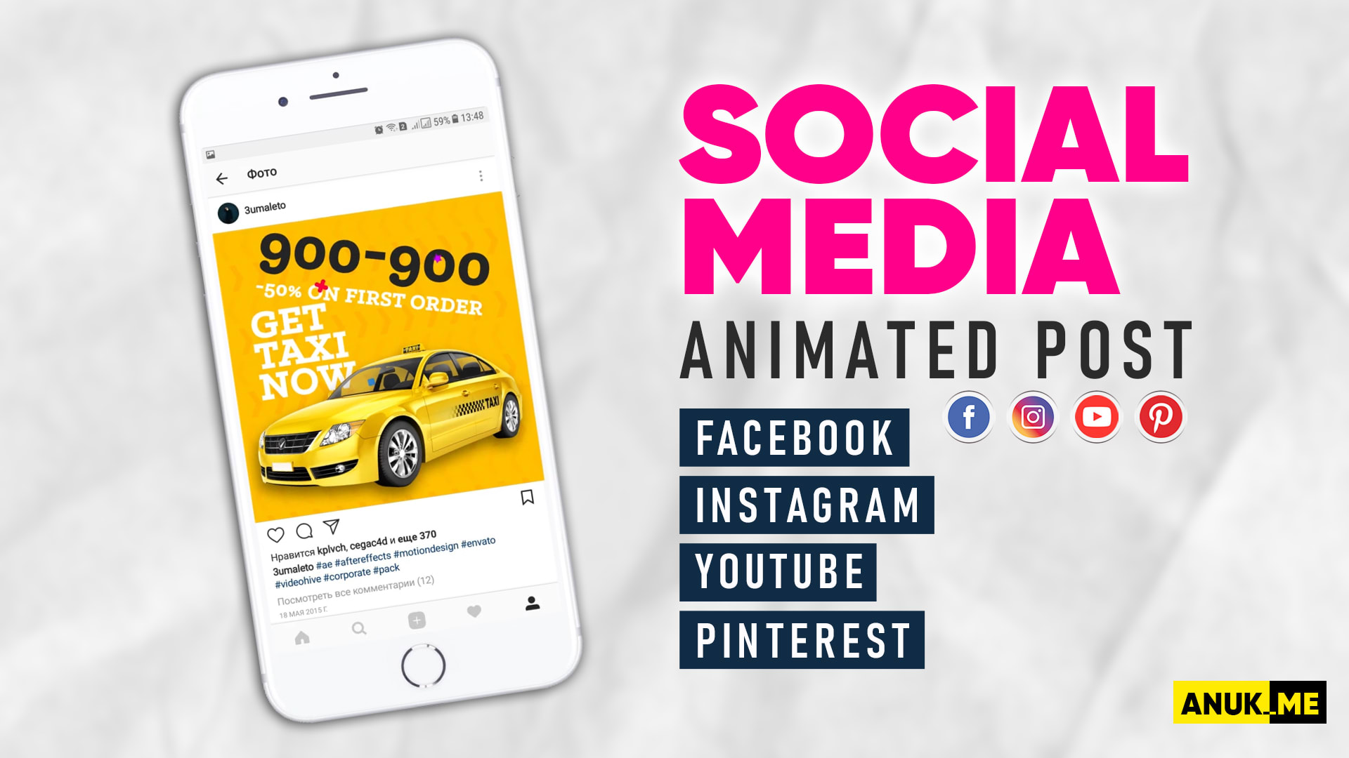 I will make animated posts, gifs, flyers for social media for $15 ...