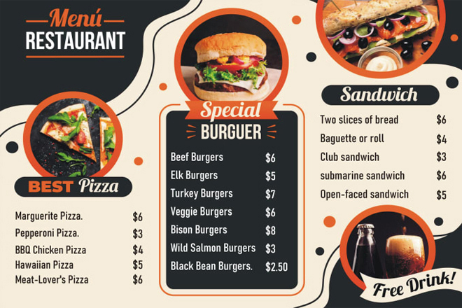 Food Menu Card Design How To Design Food Menu In CorelDRAW