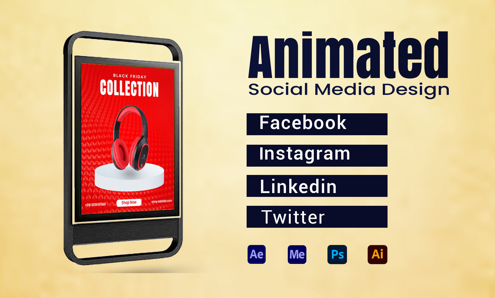 Creative animated social media, gif banner, banner design within 1 day ...