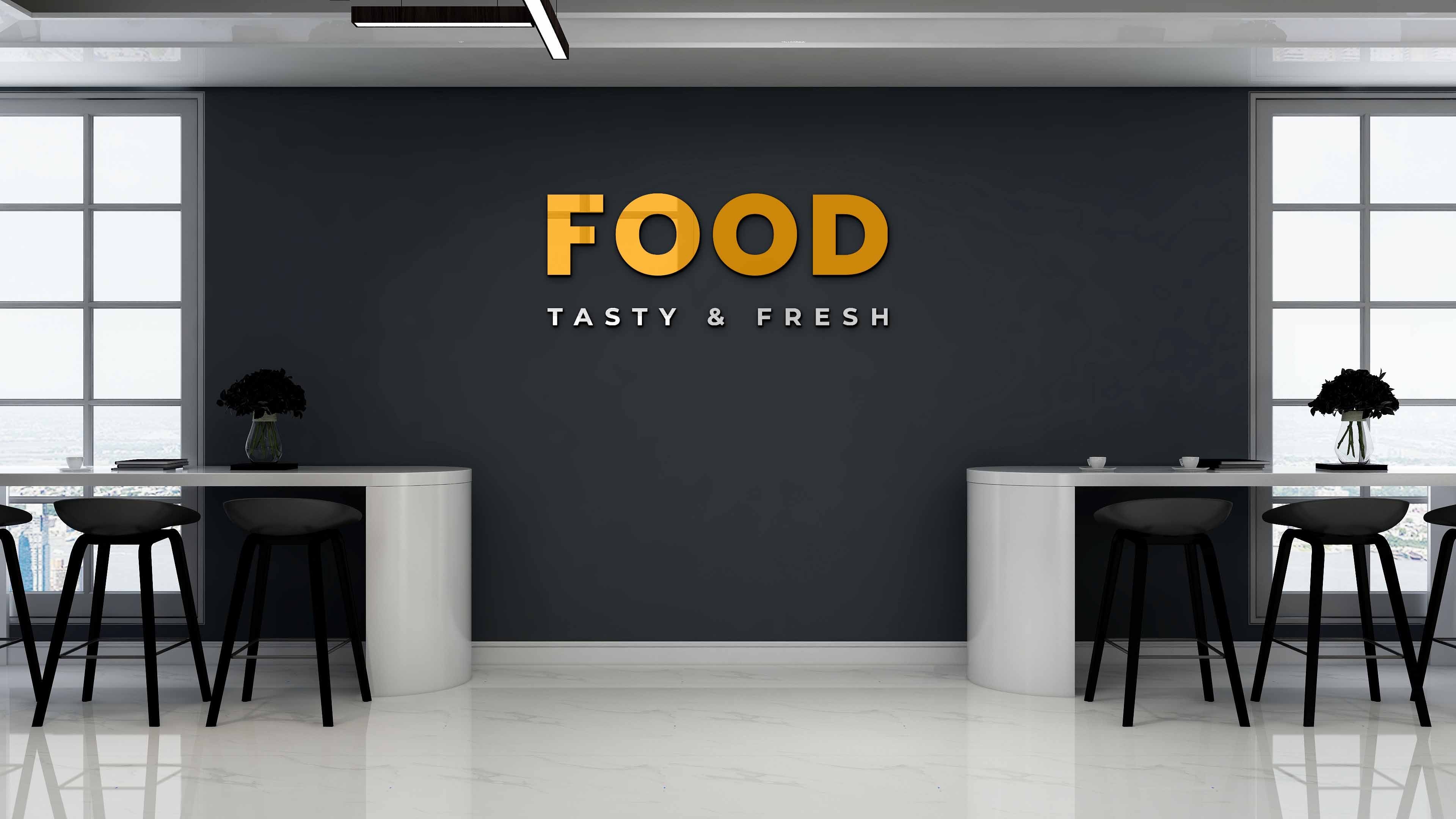 I will put your logo on 99+ Restaurant & Coffee Shop Signage Mockup for ...