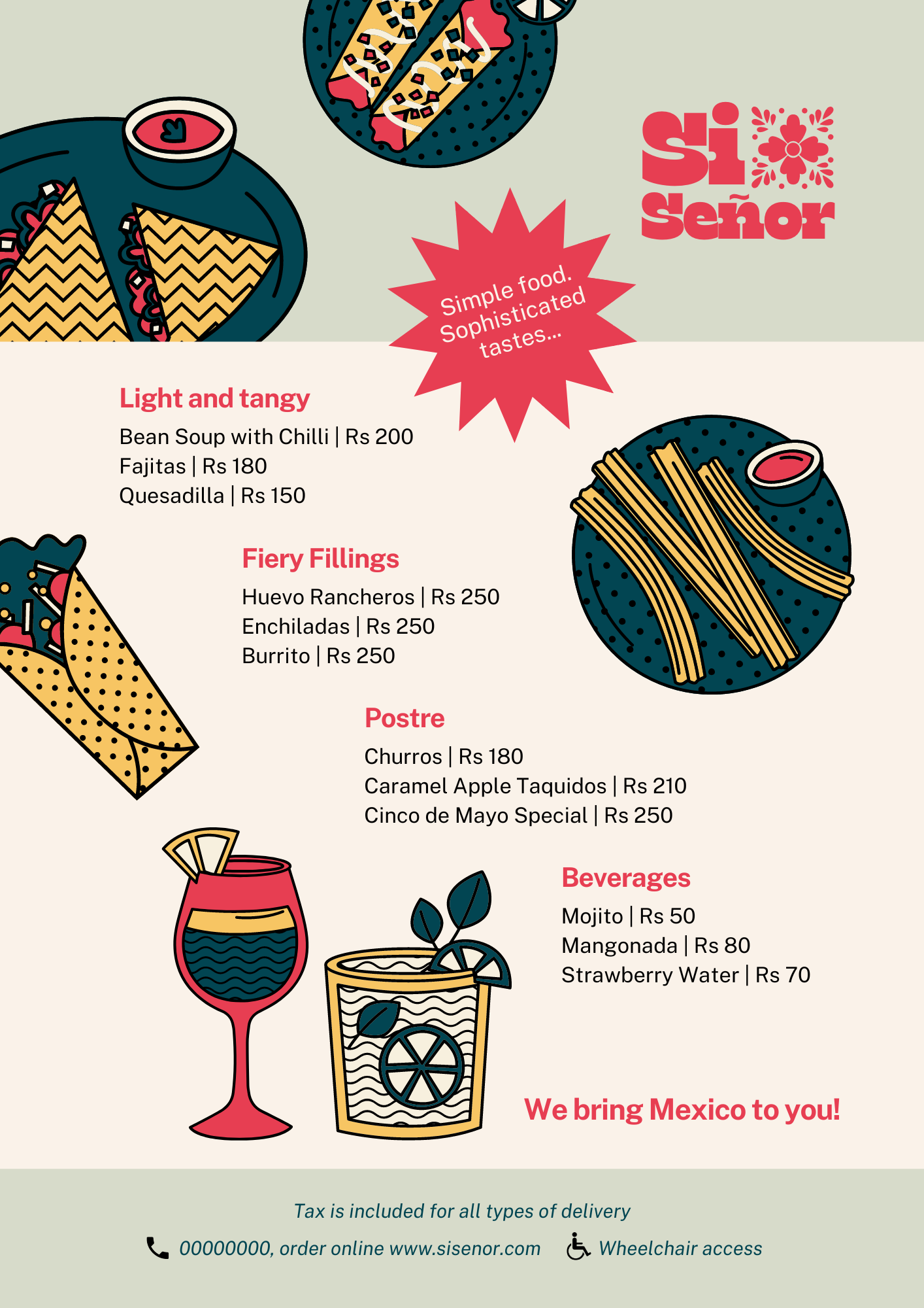 I will design an attractive and unique food menu, restaurant menu and ...