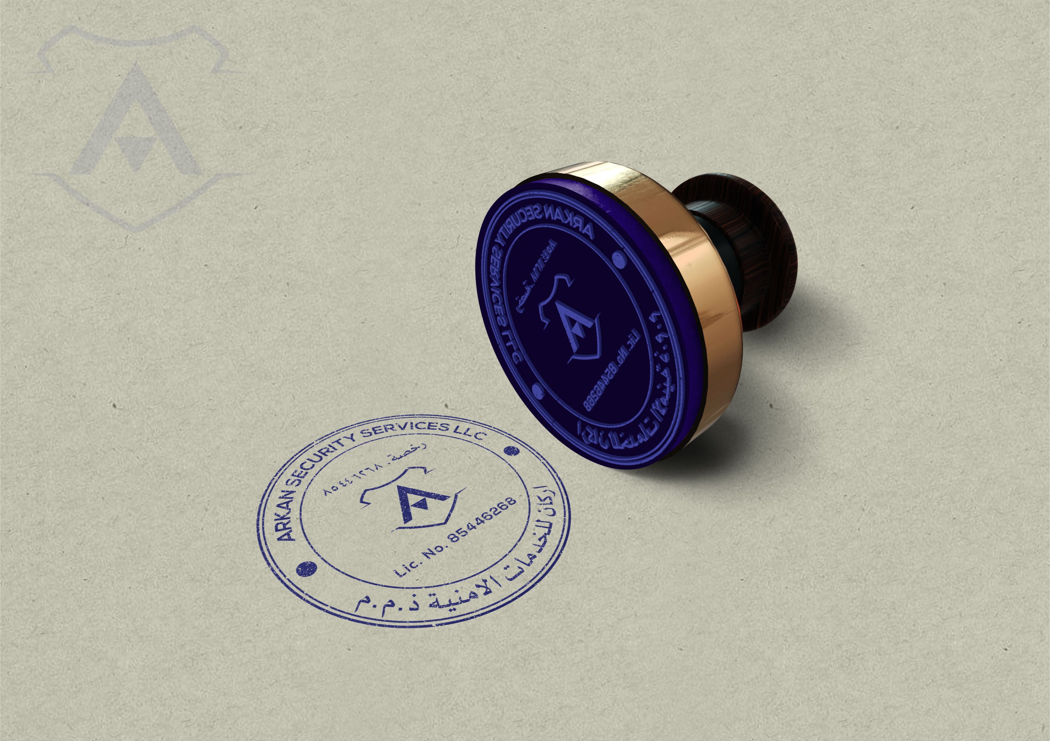 I will do Arabic Stamps, English Stamps, Certification Badges and Logo ...