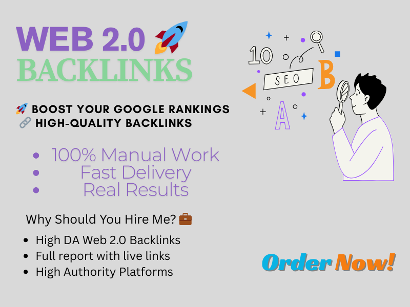 500 Web 2.0 Backlinks with Manually Build High DA for $20 - SEOClerks