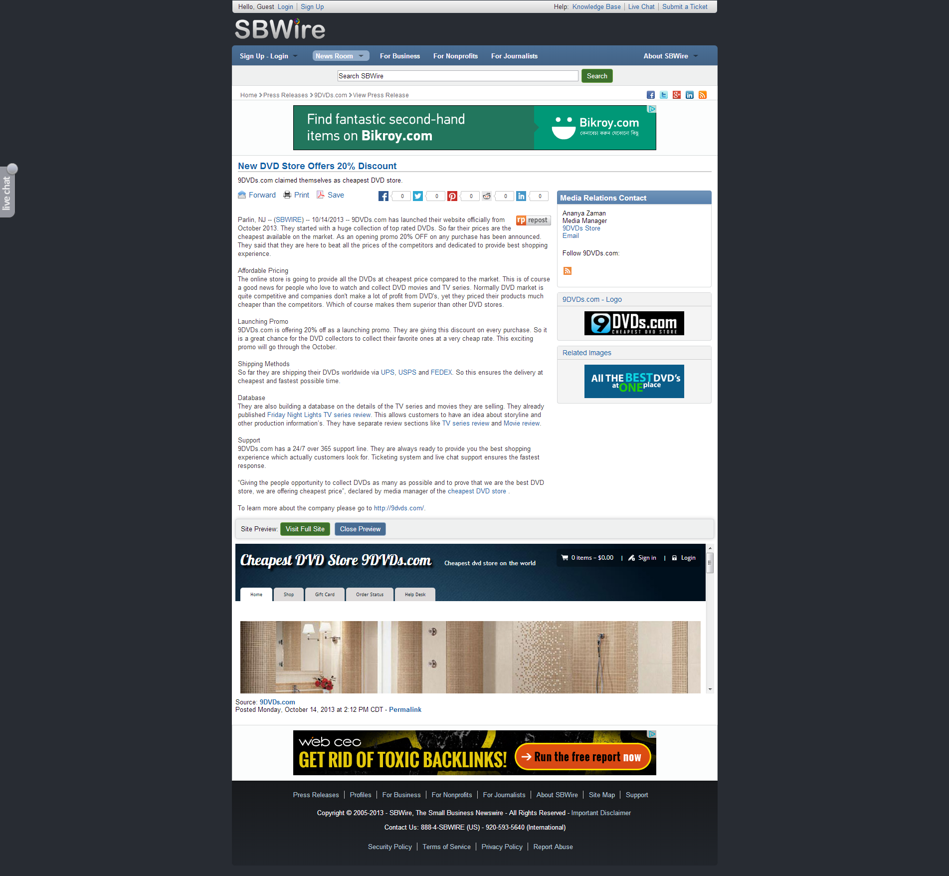 I can do professional press release syndication through major newswires - 100 whitehat for $47 ...