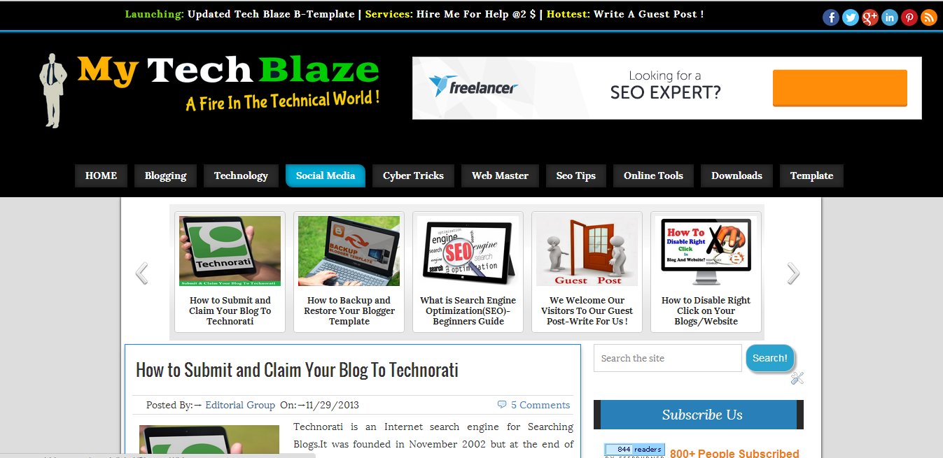 Designing a Premium Blogger Template for $16 - SEOClerks