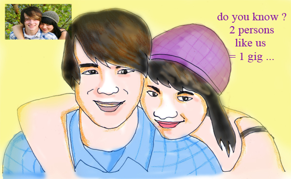 draw cartoon of you alone or two persons inside only for $5 - SEOClerks