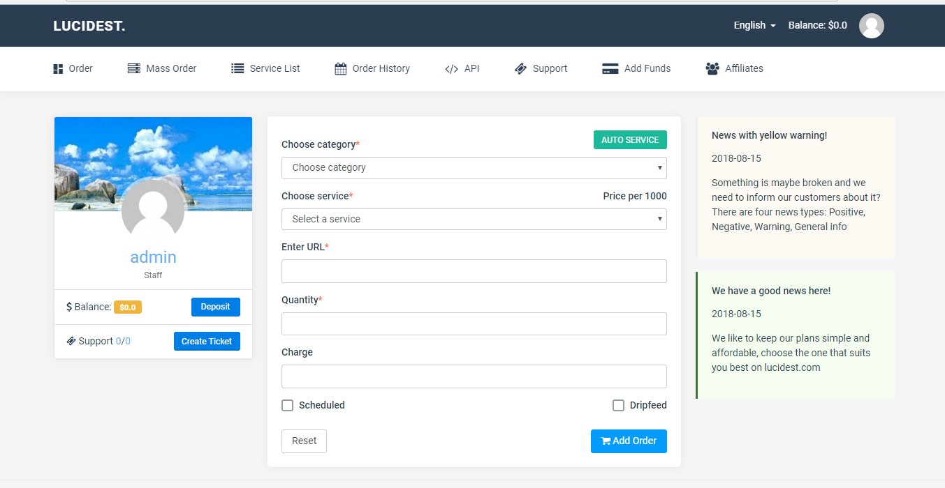 Smm Reseller Panel With Affilate Users for $125 - SEOClerks