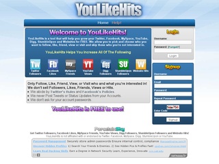 give away my youlikehits. com account with 3000+ points for $15 - SEOClerks
